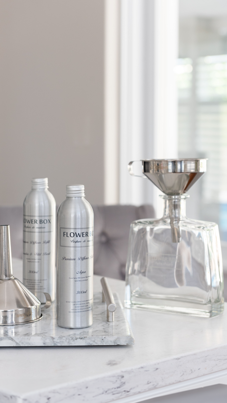 Stainless Steel Refill Funnel – Flower Box Home Fragrance